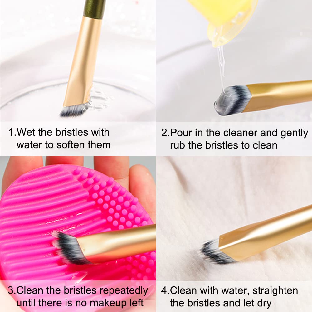 3Pcs Multi-Function Eyebrow Brush,Eyebrow Brush,Three-Dimensional Concealer Makeup Brush,Professional Eyebrow Brush,Eye Brow Concealer Contour Brush,Brow Makeup Brush Ultra Thin for Women and Girls