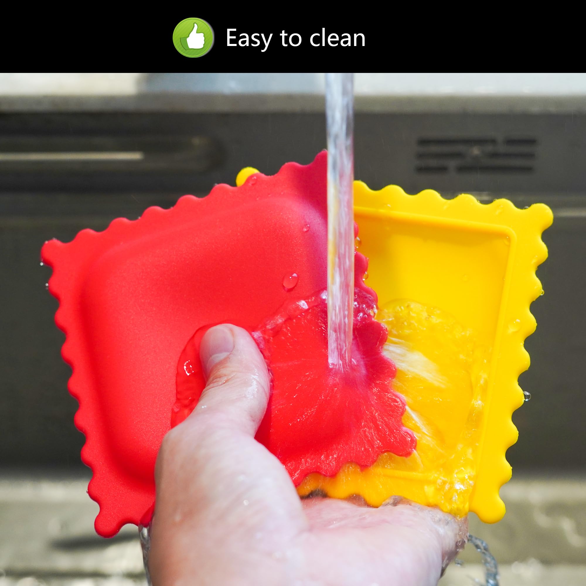 2 sets Silicone Spoon Rest for Stove Top,Spatula Rest for Stove Top,Silicone Spoon Holder for Stove Top,spatula holder for counter,sauce cups,Soy sauce dish,Dipping bowls(Yellow + Red)