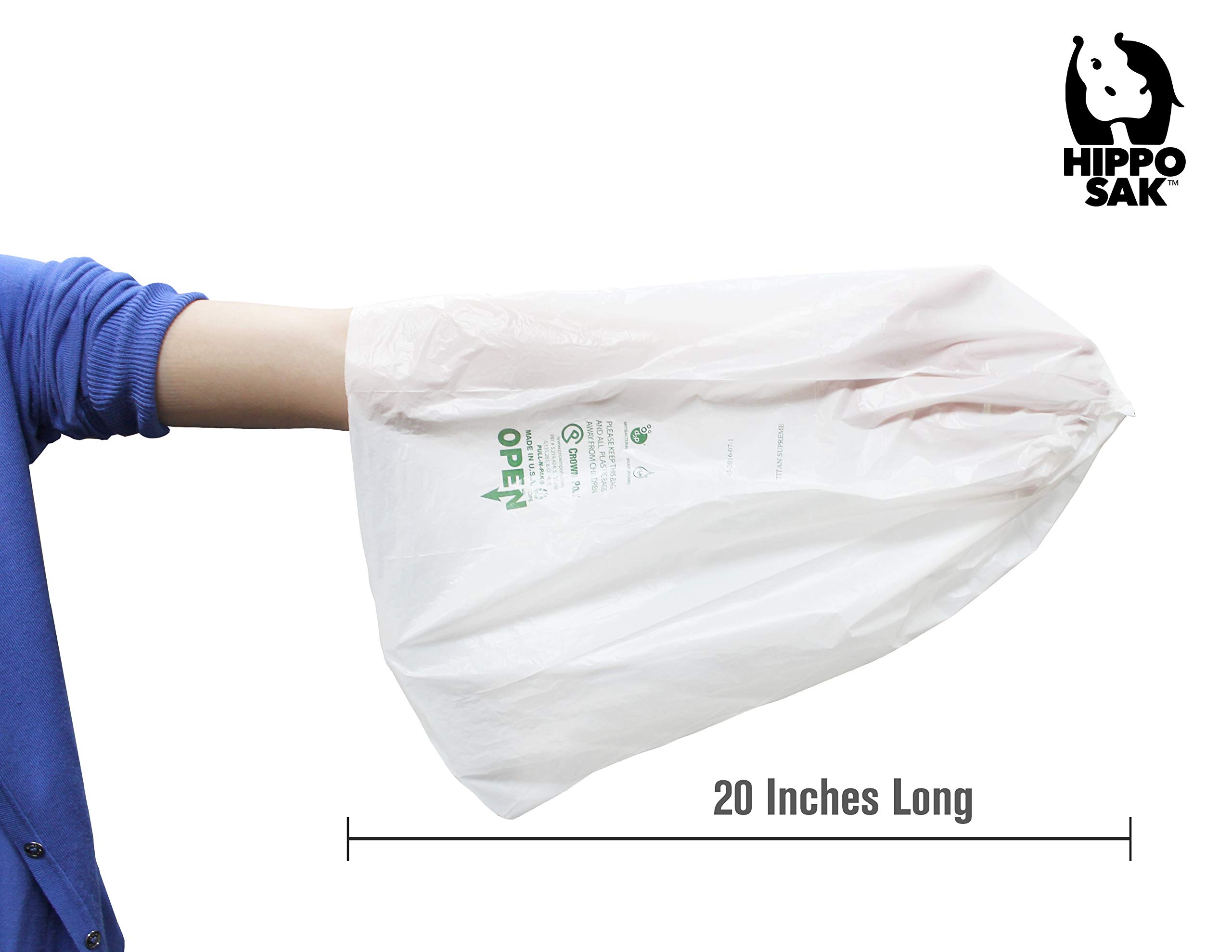 Hippo Sak Plant-Based Diaper Disposal Bags, 450 Count