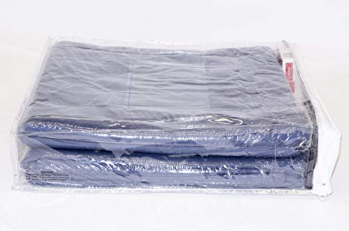 Clear Vinyl Zippered Storage Bags 12 x 15 x 3 Inch 10-Pack with Handle and Pockets