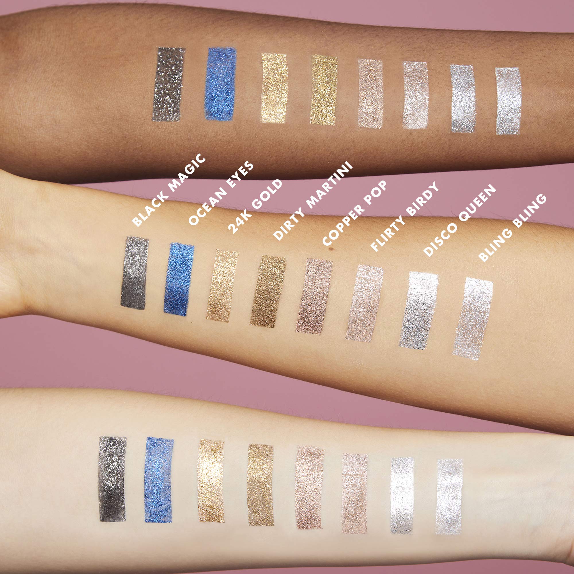e.l.f. Liquid Glitter Eyeshadow, Long Lasting, Quick-Drying, Opaque, Gel-Based Eyeshadow For Creating High-Impact, Multi-Dimensional Eye Looks, Ocean Eyes, 0.10 Fl Oz