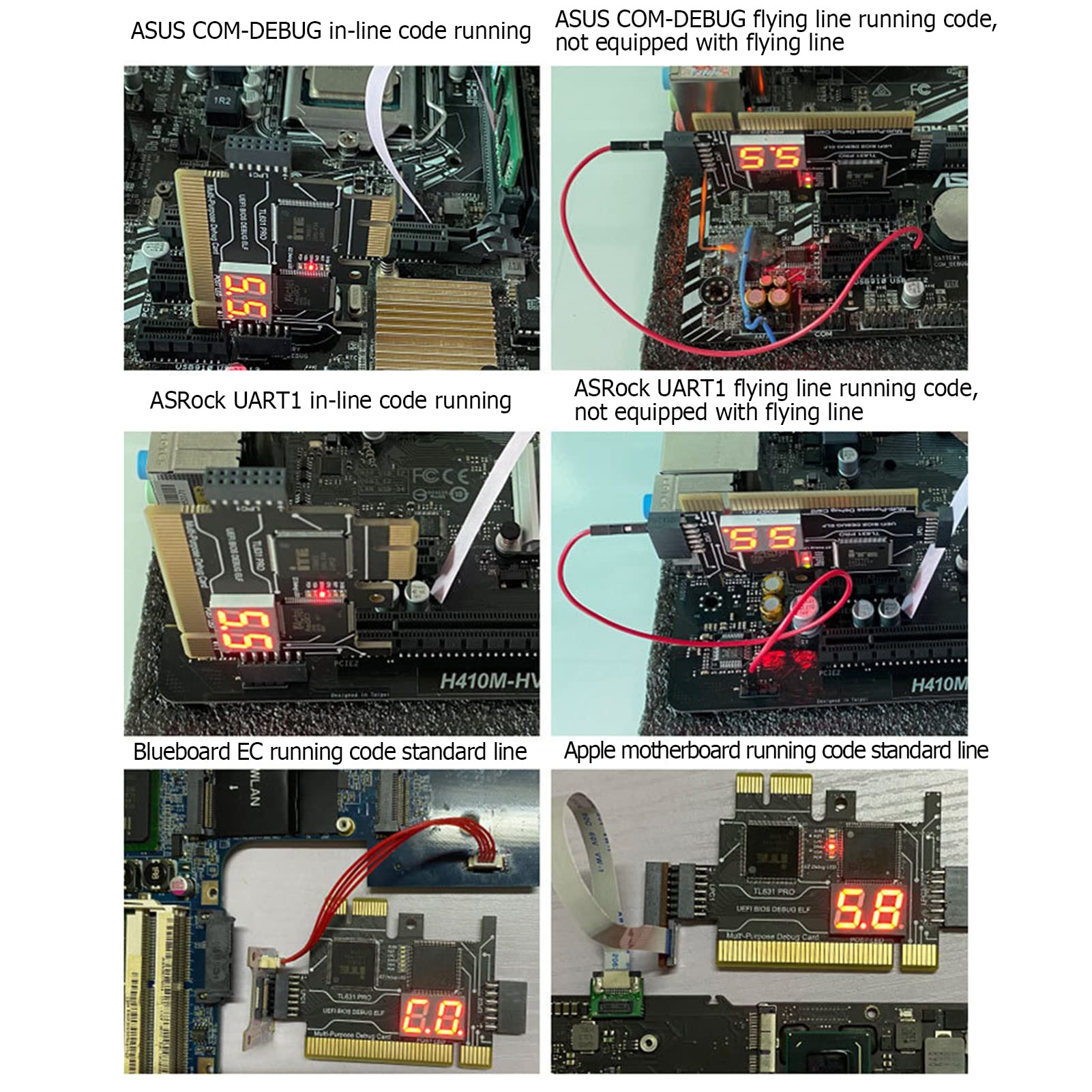 Jadeshay TL631 Pro Motherboard Analyzer Diagnostic Card, PCI Mini PCI-E LPC Motherboard Tester Debug Cards for Laptop Desktop