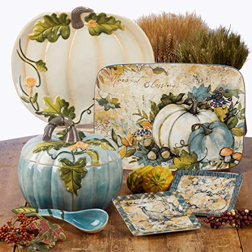 Certified International Harvest Gatherings 2 Tier Server, Multicolor