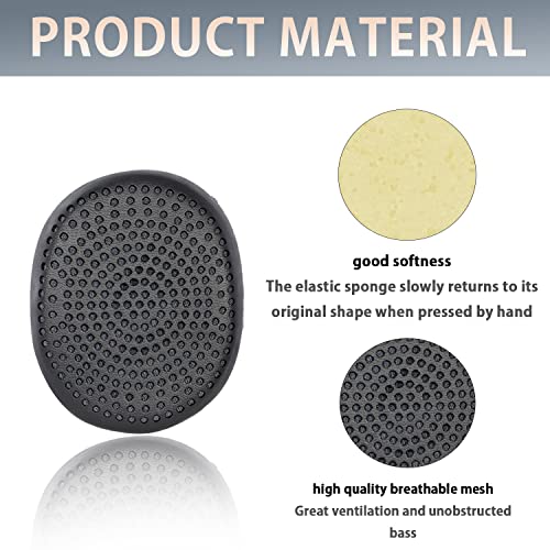 Riff Replacements Earpads Protein Leather Memory Foam Repair Parts Compatible with Skullcandy Riff On-Ear Headphones (Black)