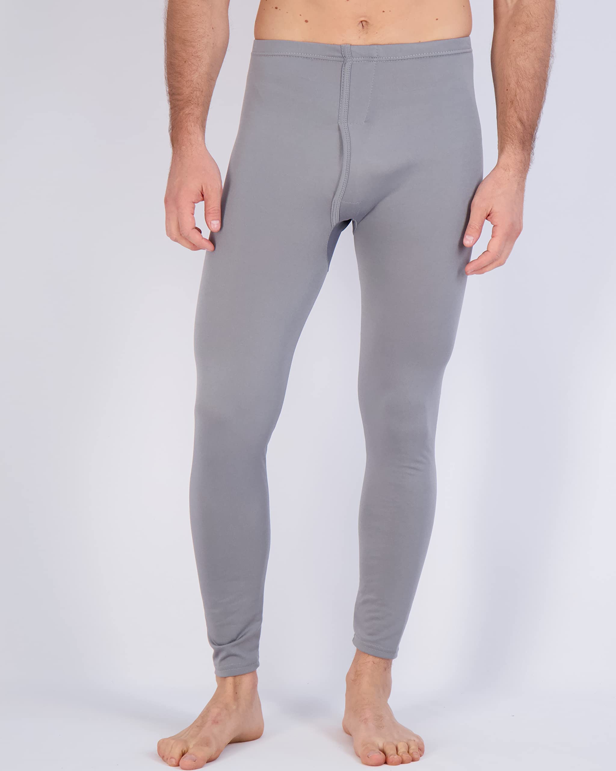 3 Pack:Mens Thermal Underwear Base Layer Fleece Lined Fly Long Johns Bottom Pants Warm Long Johns Compression Underpants cold tights leg warm termicos hombre Leggings Training Tights Snow- Set 2, XXL