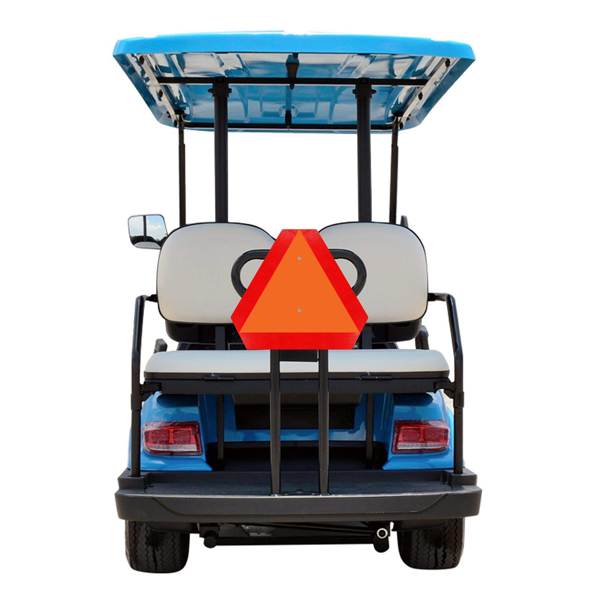 Ignixia Slow Moving Vehicle Sign, Rust free Aluminium Slow Moving Vehicle Triangle signs, 14βx 16β Inches Orange base with Reflective border, SMV Sign for Golf Cart, UTV, safety signs
