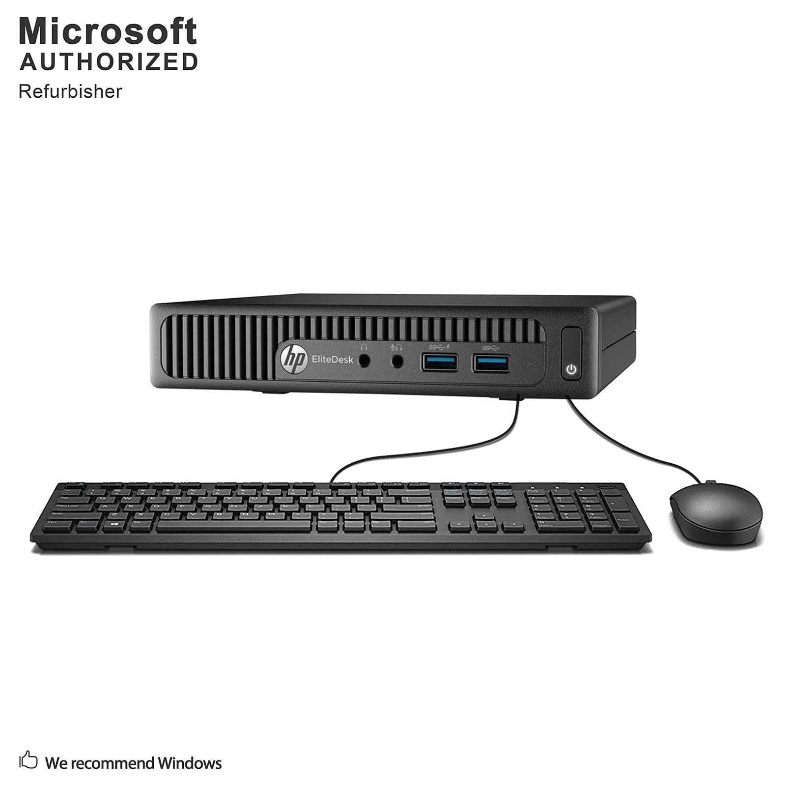 HP EliteDesk 705 G3 Desktop Mini Computer PC, AMD A10 PRO-8770E Quad Core up to 3.5 GHz, 8G DDR4, 500G, WiFi, Bluetooth, Windows 10 Pro 64 Bit-Supports English/Spanish/French (Renewed)