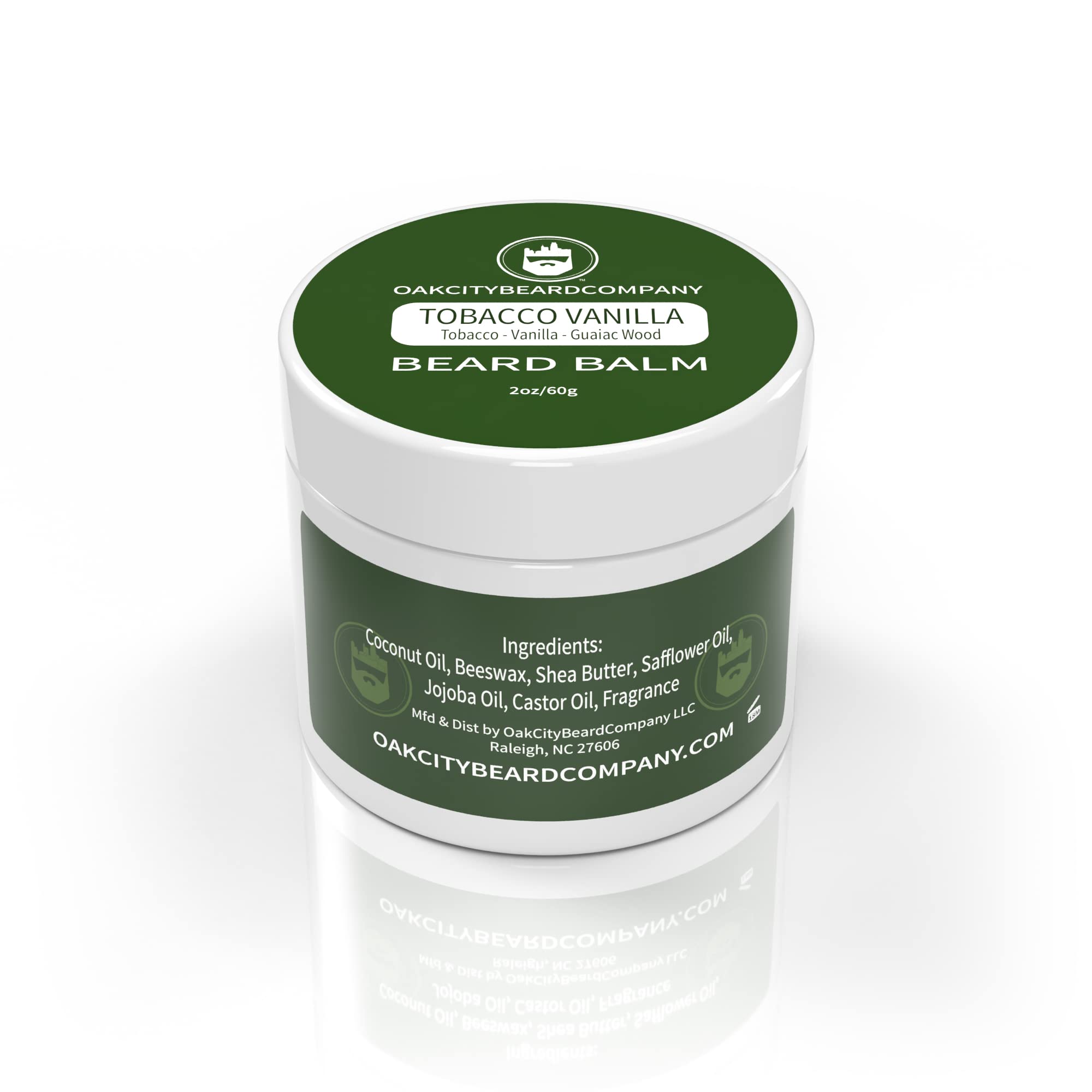 Oak City Beard Company - Tobacco Vanilla - 2 Ounce - Beard Balm - Tobacco - Vanilla - Guaiac Wood - Beard Conditioner