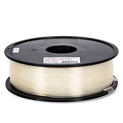 Inland PLA Plus (PLA+) 3D Printer Filament 1.75mm - PLA Pro Dimensional Accuracy +/- 0.03 mm - 1 kg Spool (2.2 lbs) β Fits Most FDM/FFF Printers β Odor Free, Clog Free 3D Printing Filaments - Natural