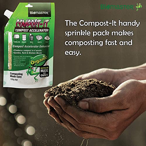 Compost-It Compost Accelerator/Starter 100g Spout Pack for All Composting Systems, (100% Natural Concentrate)