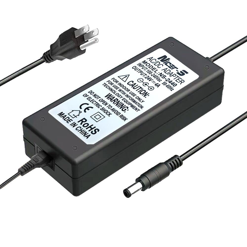 24V 4A Replacement Adapter Power Supply Fit for Zebra ZP550 ZP450 GX420d GK420d GK420t GX420t GT810 HC100 Label Printer