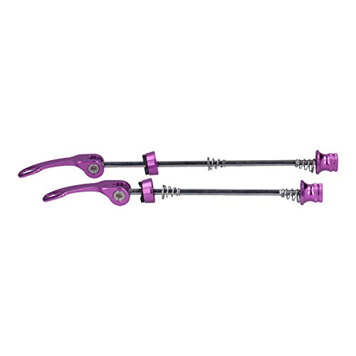2pcs Bicycle Wheel Skewer, Road Mountain Bicycle Quick Release Skewers Bike Front Rear Skewer Accessory(Purple) Bicycles and Spare Parts