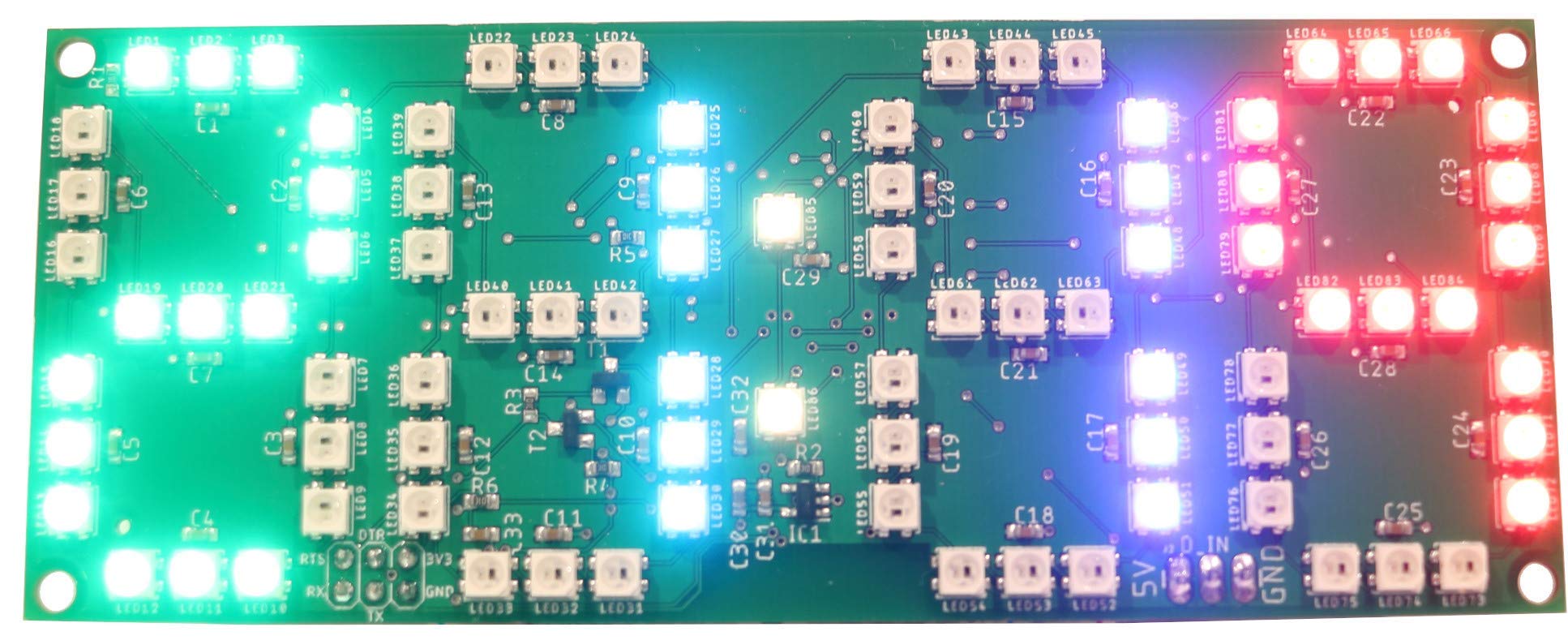 ESPixel Clock Pixel-Based 7 Segment Display for Arduino and Raspberry Pi