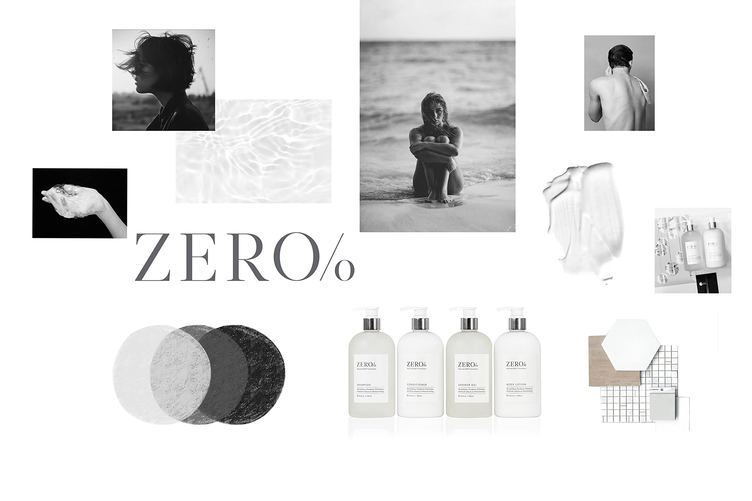 Gilchrist & Soames Zero% Unisex Shower Gel and Body Wash - 15.5oz - Light and fresh, Gently Cleansing, Zero Parabens, Sulfates, and Phthalates