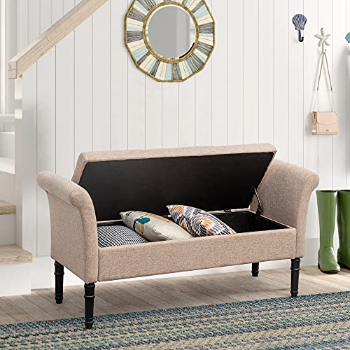 annjoe Storage Ottoman Bench Bedroom Bench Bed Entryway Hallway Chest, Footrest, Padded Seat
