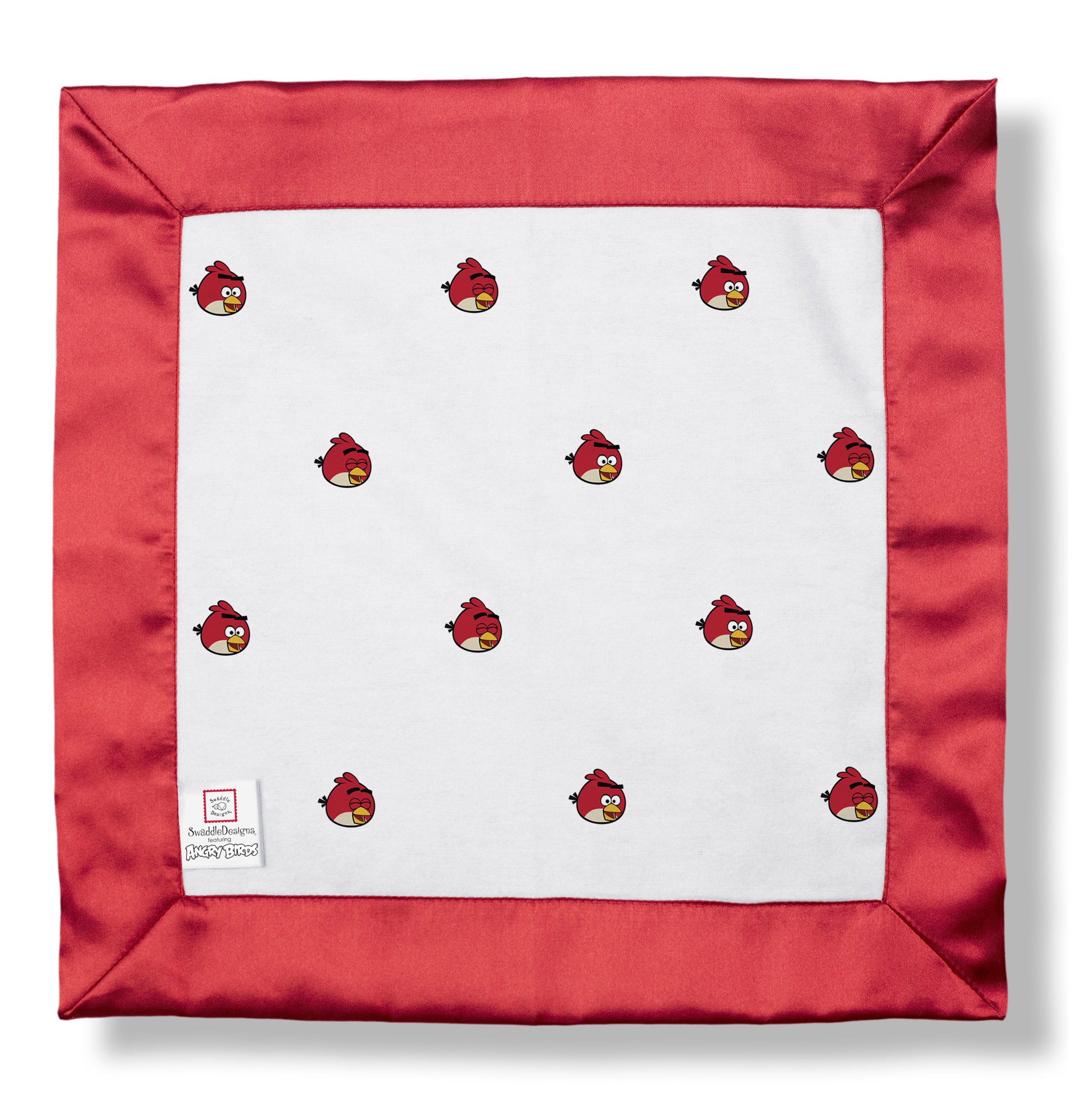 Angry Birds Baby Lovie, Small Security Blanket with Satin Trim, Red Bird