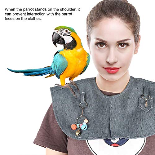 Parrots Diaper Shawl, Stand Shoulder Cape, 19.3x12.2in Anti-Scratch Shoulder Protector, for Pet Shop Employees Bird & Parrot Lovers