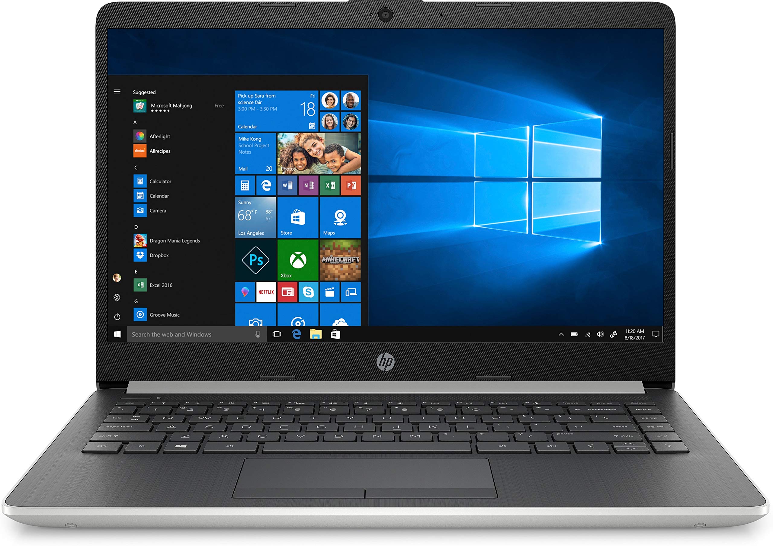 HP 14" - AMD A9-9425 - 4GB Memory - AMD Radeon R5-128GB SSD - Silver, 14-14.99 inches