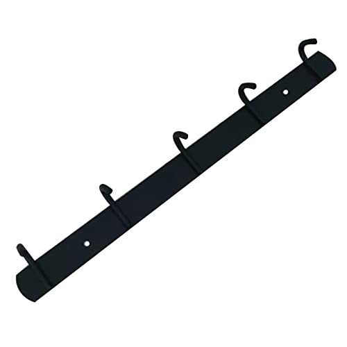AOLZUNK Heavy Duty Coat Hooks Rack Wall Mounted 5 Hooks, Multi-Function Metal Rack for Hanging Clothes Hat Keys Towel, Bedroom Bathroom or Entryway