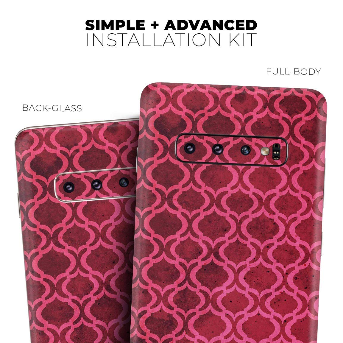 DesignSkinz Deep Fuschia Oval Pattern Protective Vinyl Decal Wrap Skin Cover Compatible with The Samsung Galaxy S20 (Screen Trim & Back Glass Skin)