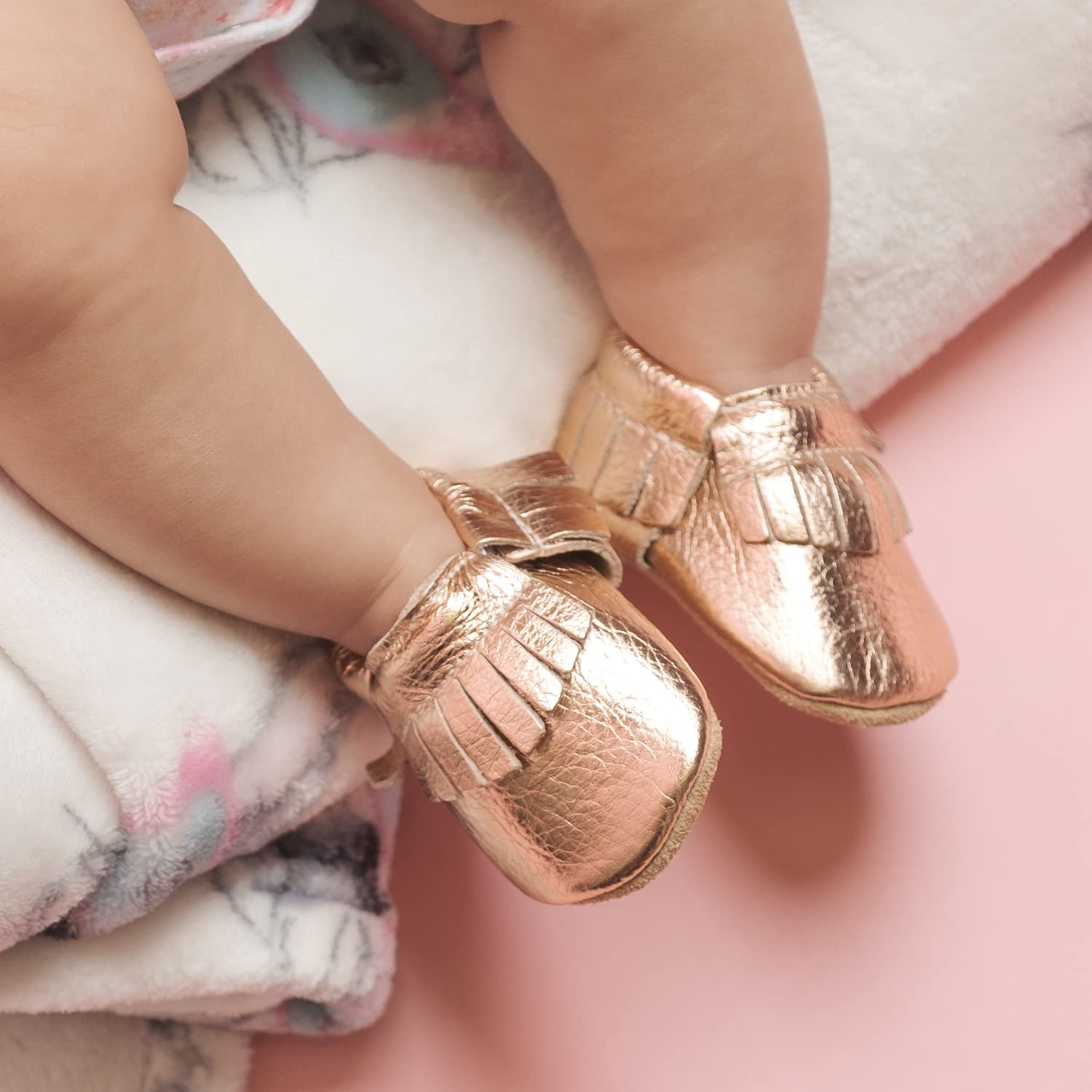 BirdRock Baby Moccasins - 30+ Styles for Boys & Girls! Every Pair Feeds a Child (US 5.5, Brown)