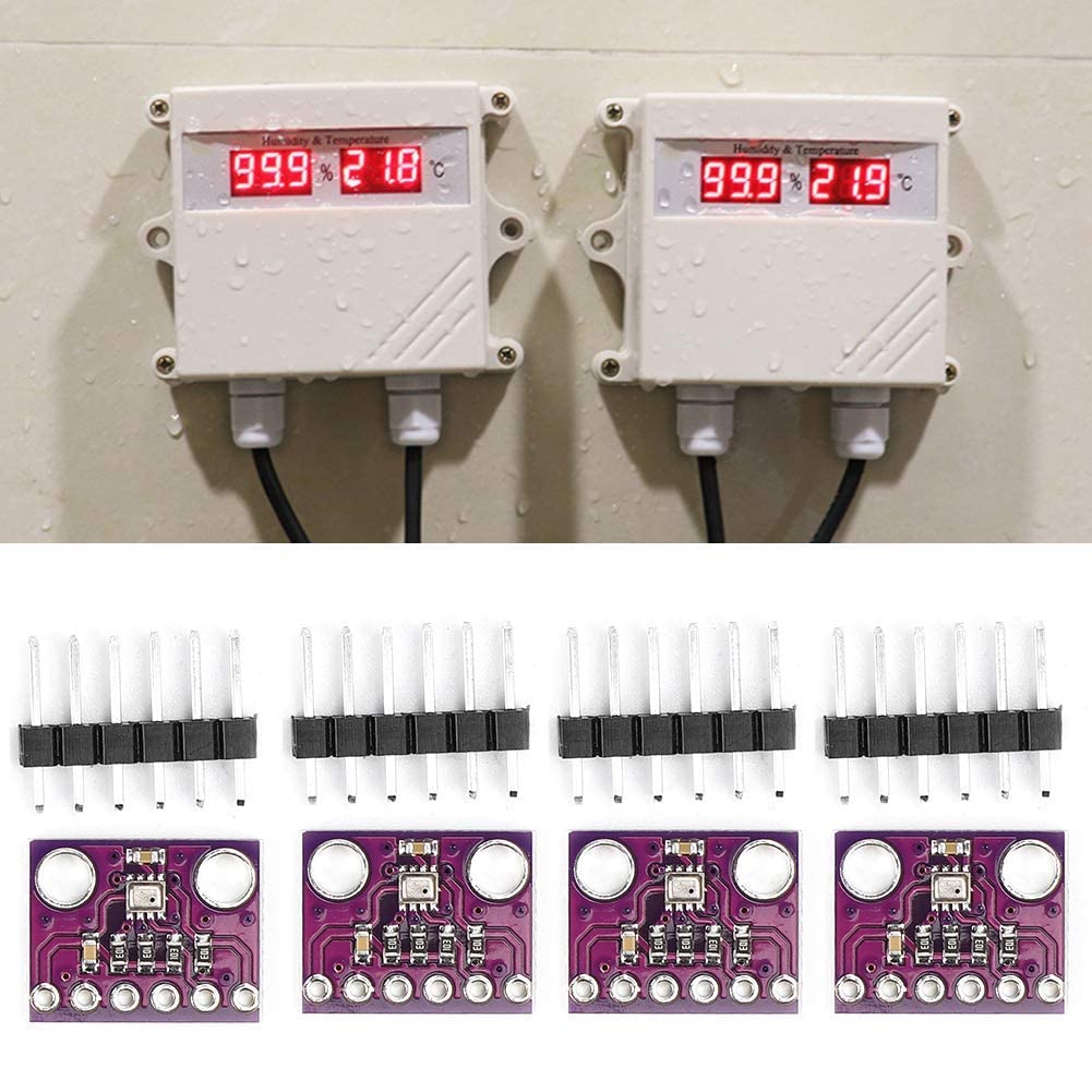 Jeanoko 4PCs 300-1100 hPa GY‑BMP280‑3.3 Atmospheric Pressure Sensor Temperature Sensor Electronic Components with Clearly Marked