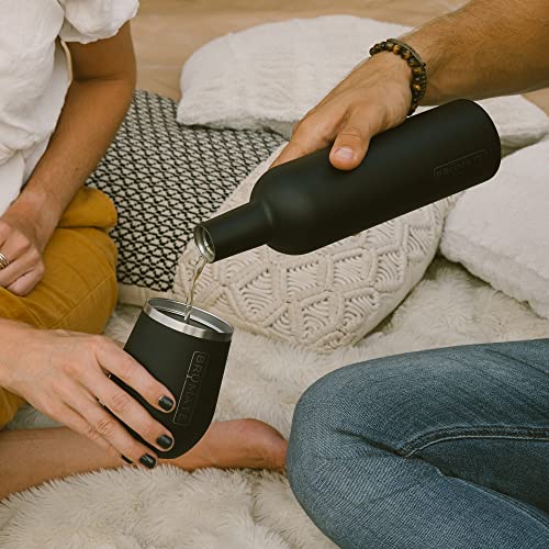 BrüMate Winesulator 25 Oz Triple-Walled Insulated Wine Canteen Made Of Stainless Steel, 24-hour Temperature Retention, Shatterproof, Comes With Matching Silicone Funnel (Glitter Violet)
