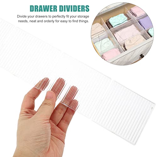 Alipis Grid Drawer Divider 2 Sets Drawer Dividers Organizer Drawer Separators Dresser Drawer Divider Sock Underwear Dividers for Bedroom Closet Clothing Office Kitchen