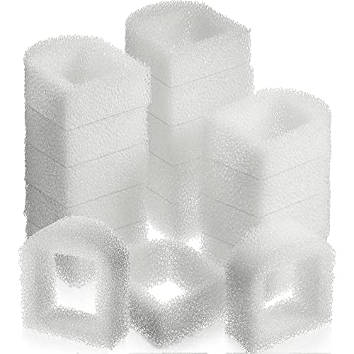 50 Pieces Pet Fountain Filter Cat Replacement Foam Filters Replacement Fits for Pet Fountain Filters Multiple Pet Fountain Foam Filters Cat and Dog Fountain Foam Filters