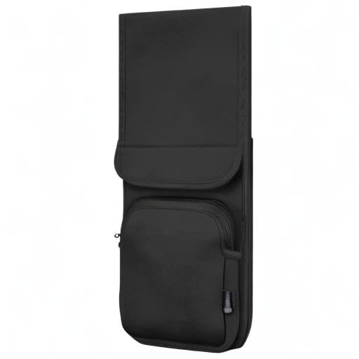 Case Star 5.9" x 15.5" Adjustable Keyboard Sleeve Travel Case for Slim Full-Size Keyboards (up to 17.7 Inches), Soft and Padded Neoprene Protective Keyboard Case with Mouse Storage Pocket (Black)