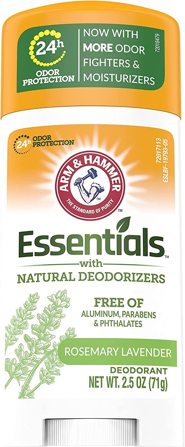 ARM & HAMMER Essentials Deodorant Fresh Rosemary Lavender 2.50 oz (Pack of 3)