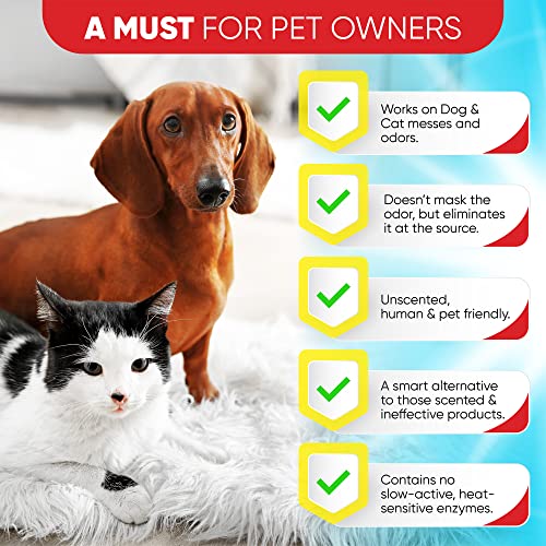 386 Professional Strength Pet Odor Eliminator for Home β Premium Odor Neutralizer for All Surfaces - Multipurpose Urine Remover for Dogs and Cats β Unscented, Long-Lasting No Enzyme Formula
