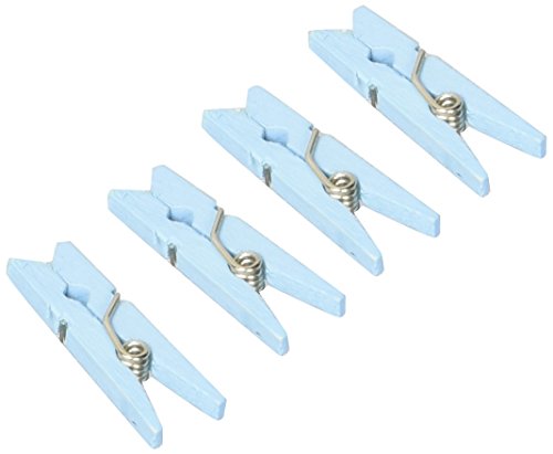 Darice 30029571 Tiny Clothespins, 1", Light Blue, 30 Piece
