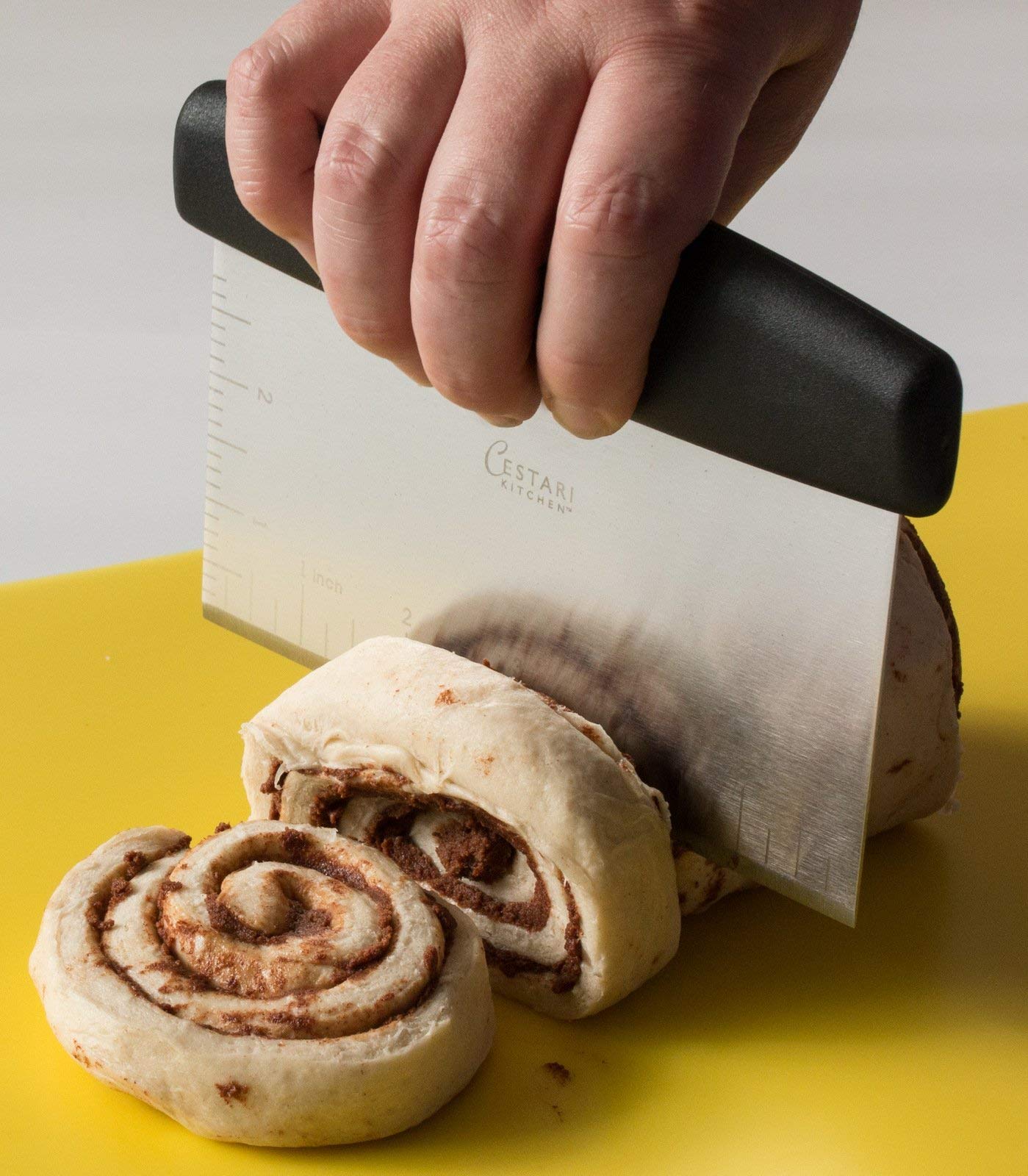 Cestari Bread Knife Bundle 6 inch Advanced Ceramic Knife for Slicing Homemade Bread and Bench Knife for Preparing Dough