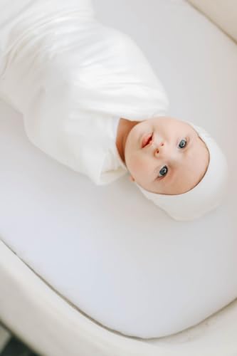 Ely's & Co. Changing Pad Cover Set | Cradle Sheet Set 100% Cotton Jersey Knit 2 Pack (White)