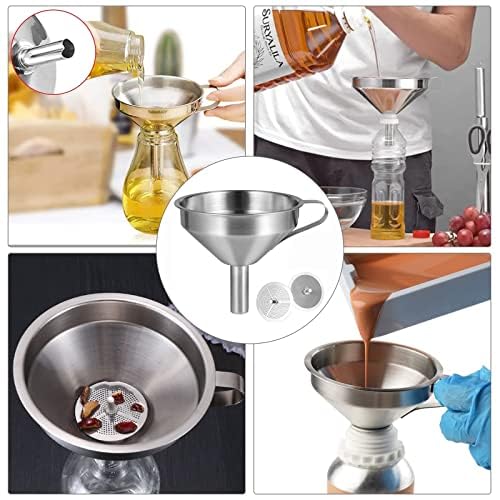 3D Printer Stainless Steel Funnel,Resin Liquid Filter Cup for SLA/DLP/LCD UV Resin,Double-Strainer Filter for 3D Printing Liquid/Industrial/Kitchen