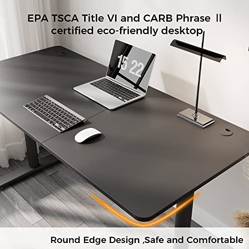 It's_Organized Gaming Desk,60 Inches Large Gaming Computer Desk PC Gaming Table Desk Laptop Workstation,Free Mouse Pad for Home Office Gaming,Black