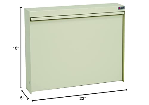 Datum Storage WallWrite Fold up Desk With Standard and Non-Locking, Tan Metallic