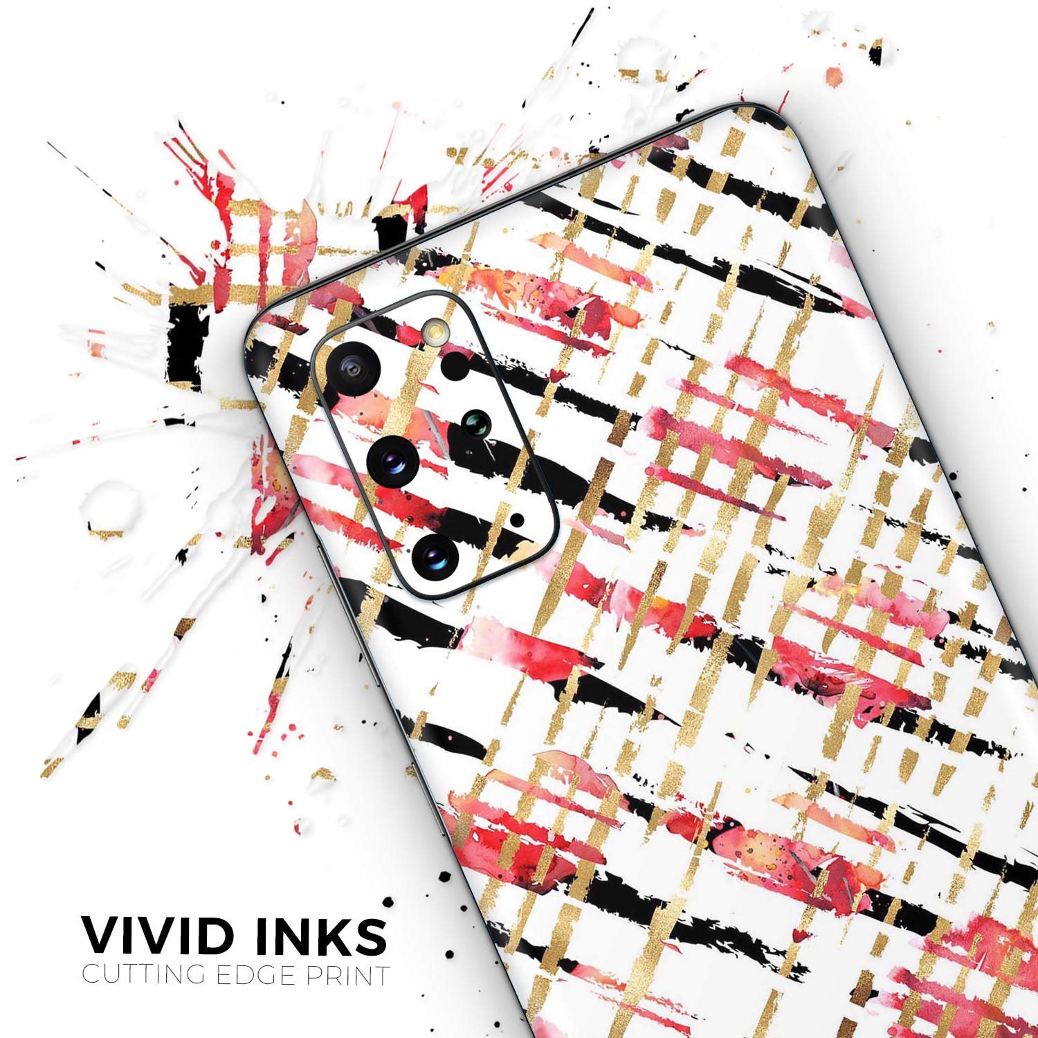 DesignSkinz Karamfila Watercolo Poppies V21 Protective Vinyl Decal Wrap Skin Cover Compatible with The Samsung Galaxy S20 (Screen Trim & Back Glass Skin)