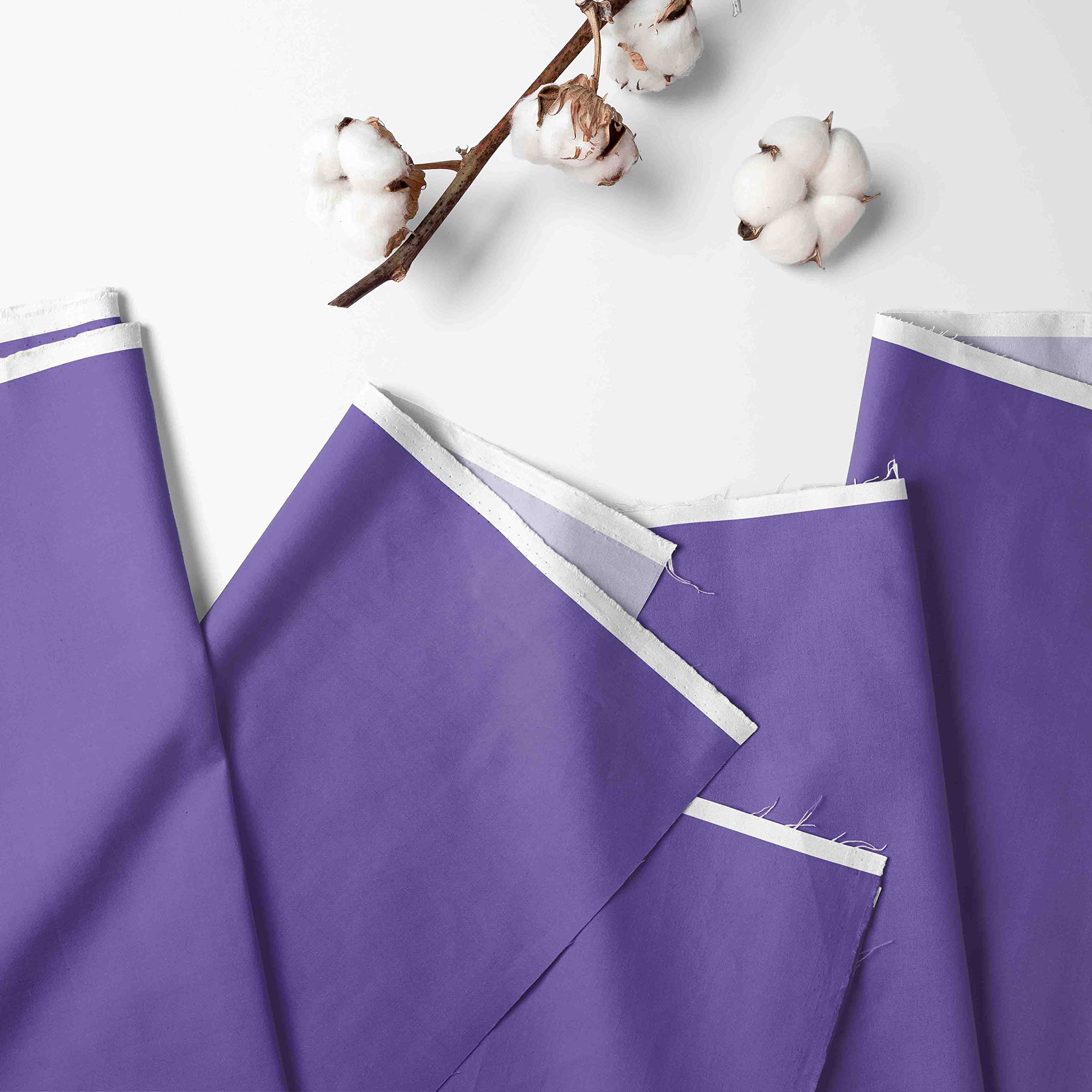 Bacati Solid Purple Fitted Crib Sheet 28" x 52", Soft Breathable Girls 100% Cotton Percale Sheet, Purple, for Girls, Fits US Standard Crib and Toddler Bed mattresses