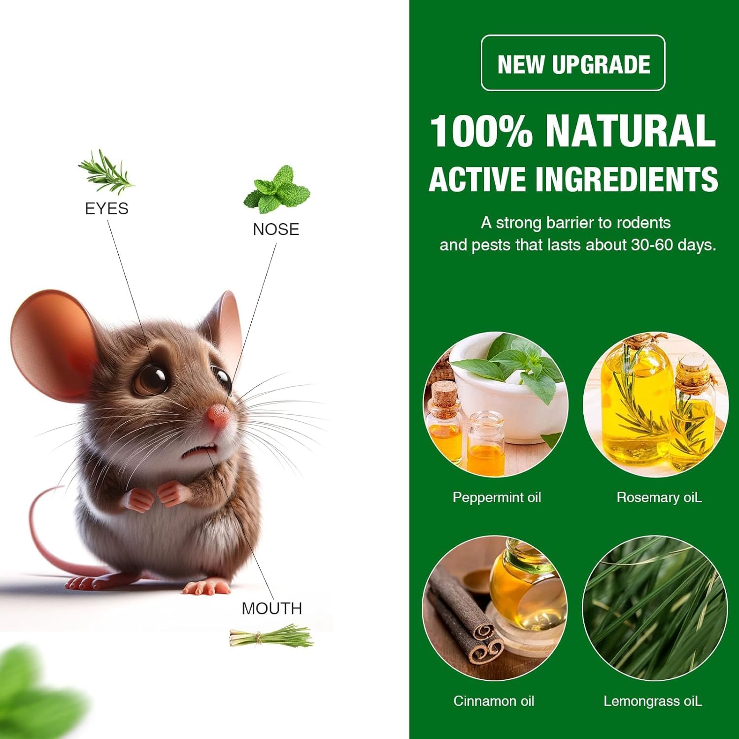 36Pcs Mouse Rodent Repellent, Peppermint Oil Moth Balls for Rats Mice Deterrent