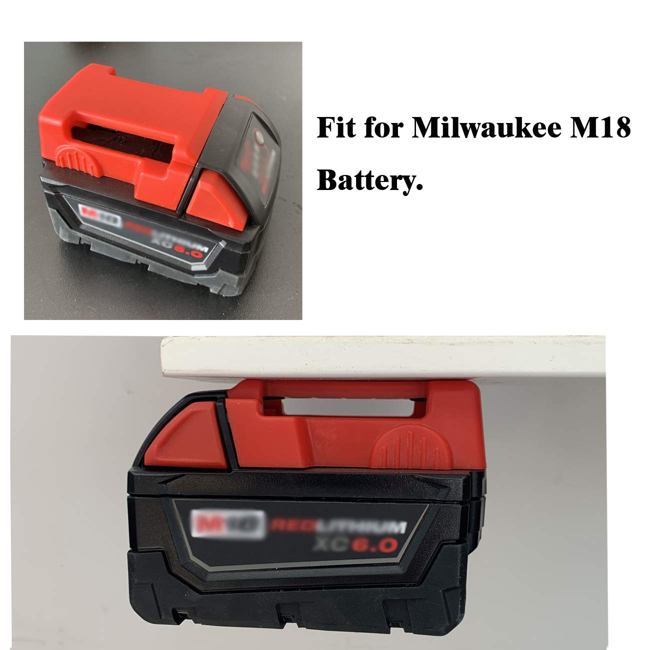 UOSXVC 5-Packs Battery Holders for Milwaukee 18V Mount Dock Fit for M18 Battery (No Battery)
