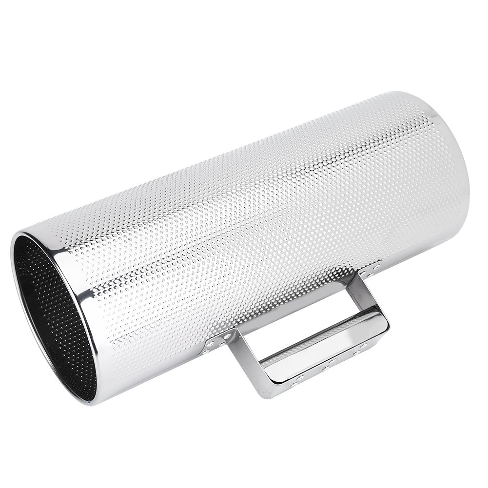 Alomejor Professional Guiro, 5 x 12.8'' Stainless Steel Guiro Shaker with Scraper Percussion Instrument