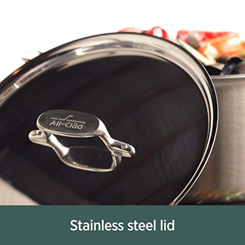 All-Clad BD55112 D5 Brushed Stainless Steel 5-Ply Bonded Dishwasher Safe Fry Pan / Cookware, 12-Inch, Silver