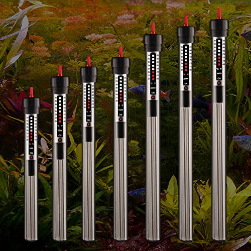 Aquatop 50W Aquarium Submersible Glass Heater β Fully Submersible For Fish Tanks Up To 13 Gallons, 68-93F Adjustable Temperature Range, Fresh & Saltwater Use, Aquarium Heaters, GH-50