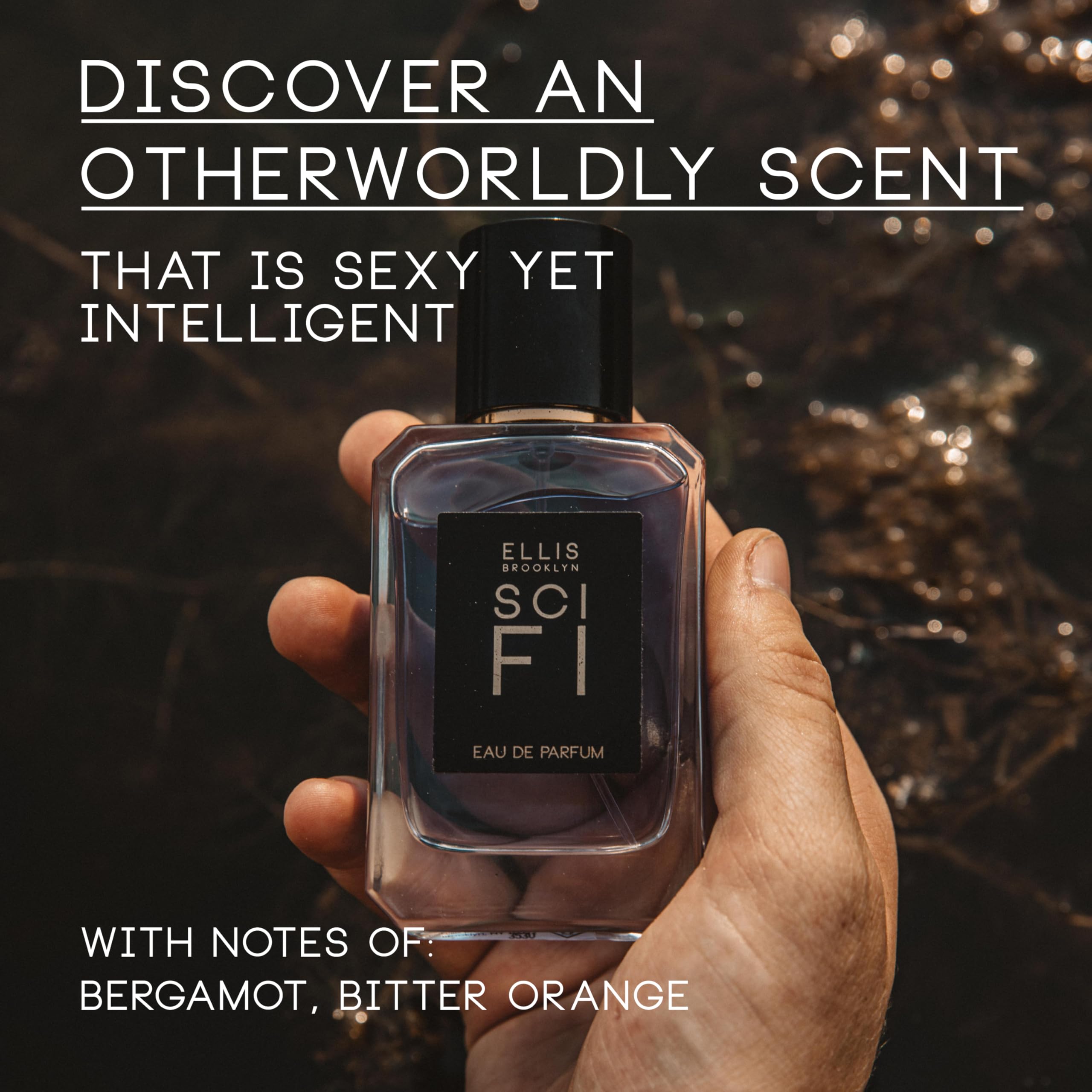 Ellis Brooklyn SCI FI Eau De Parfum - Aromatic Gourmand Perfume For Women with Bergamot, Green Tea, & Cashmere Woods, Vegan Perfume Made In The USA