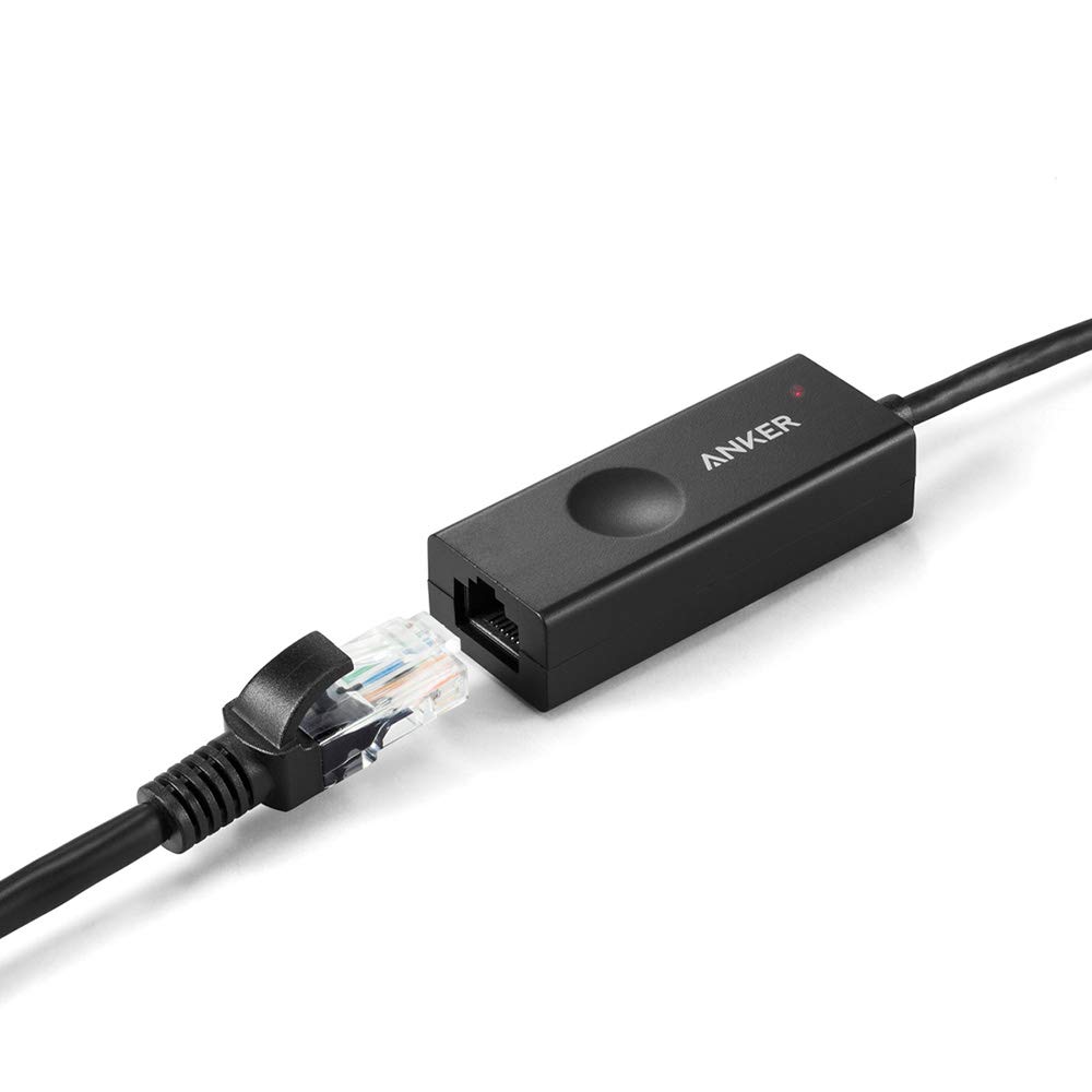 Anker USB 3.0 to RJ45 Gigabit Ethernet Adapter Supporting 10/100/1000 bit Ethernet, Compatible with MacBook Pro 2015, MacBook Air 2017, and More