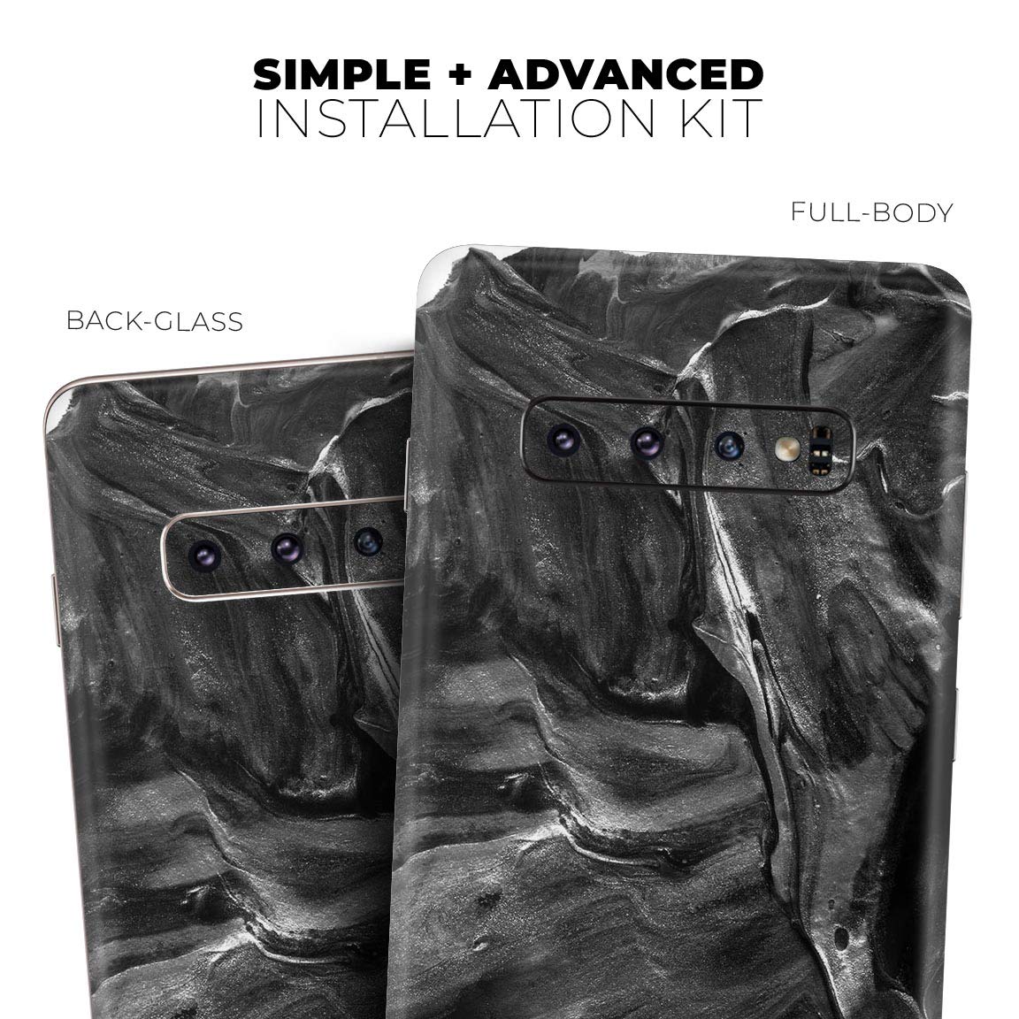 DesignSkinz Liquid Abstract Paint V55 Protective Vinyl Decal Wrap Skin Cover Compatible with The Samsung Galaxy S20 (Screen Trim & Back Glass Skin)