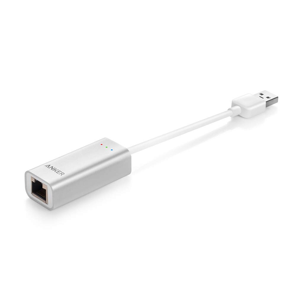 Anker USB 3.0 to Ethernet Adapter, USB 3.0 to Gigabit Ethernet Adapter, Aluminum Portable USB-A Adapter, Compatible with MacBook Pro 2015, MacBook Air 2017, and More