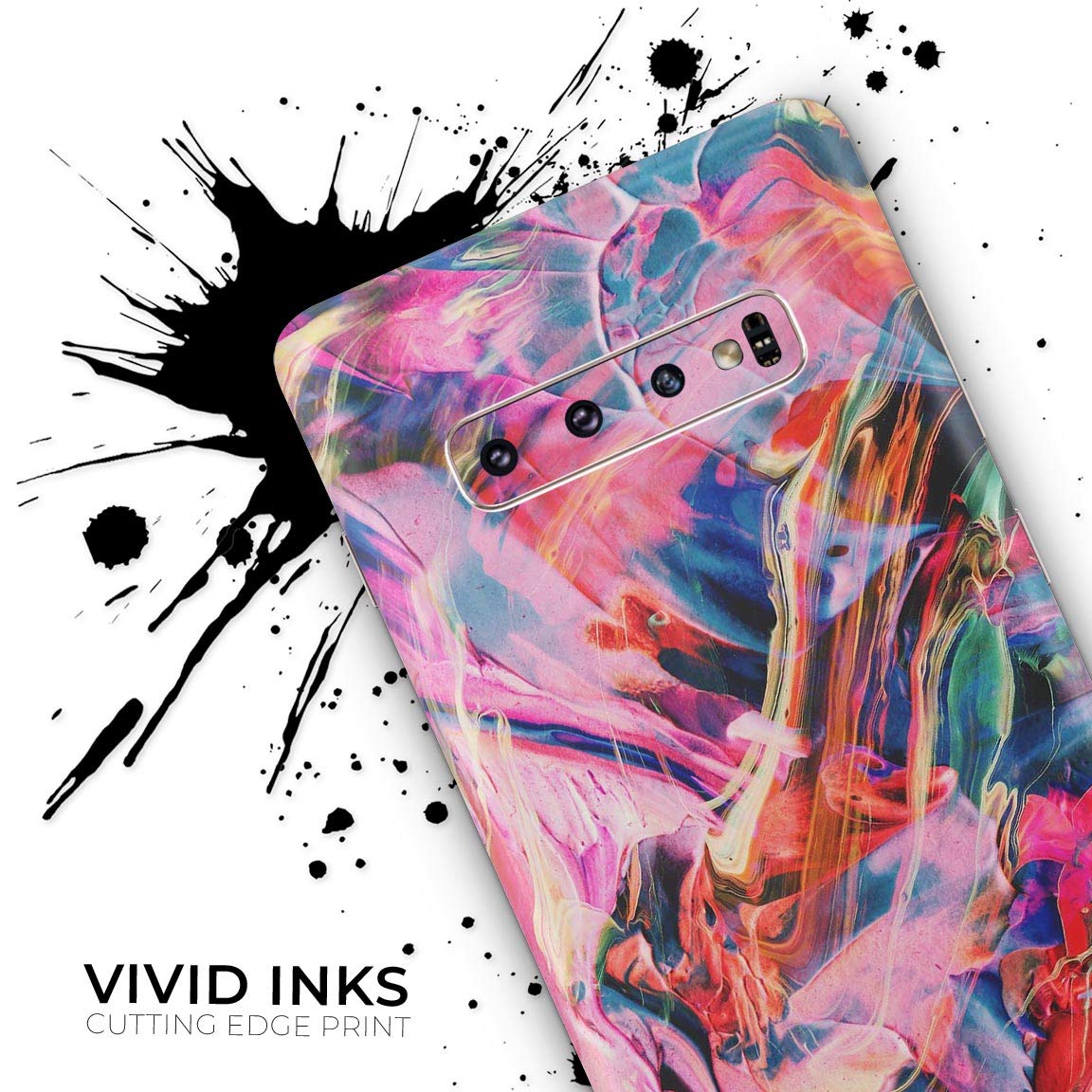 DesignSkinz Liquid Abstract Paint Remix V73 Protective Vinyl Decal Wrap Skin Cover Compatible with The Samsung Galaxy S20 (Screen Trim & Back Glass Skin)